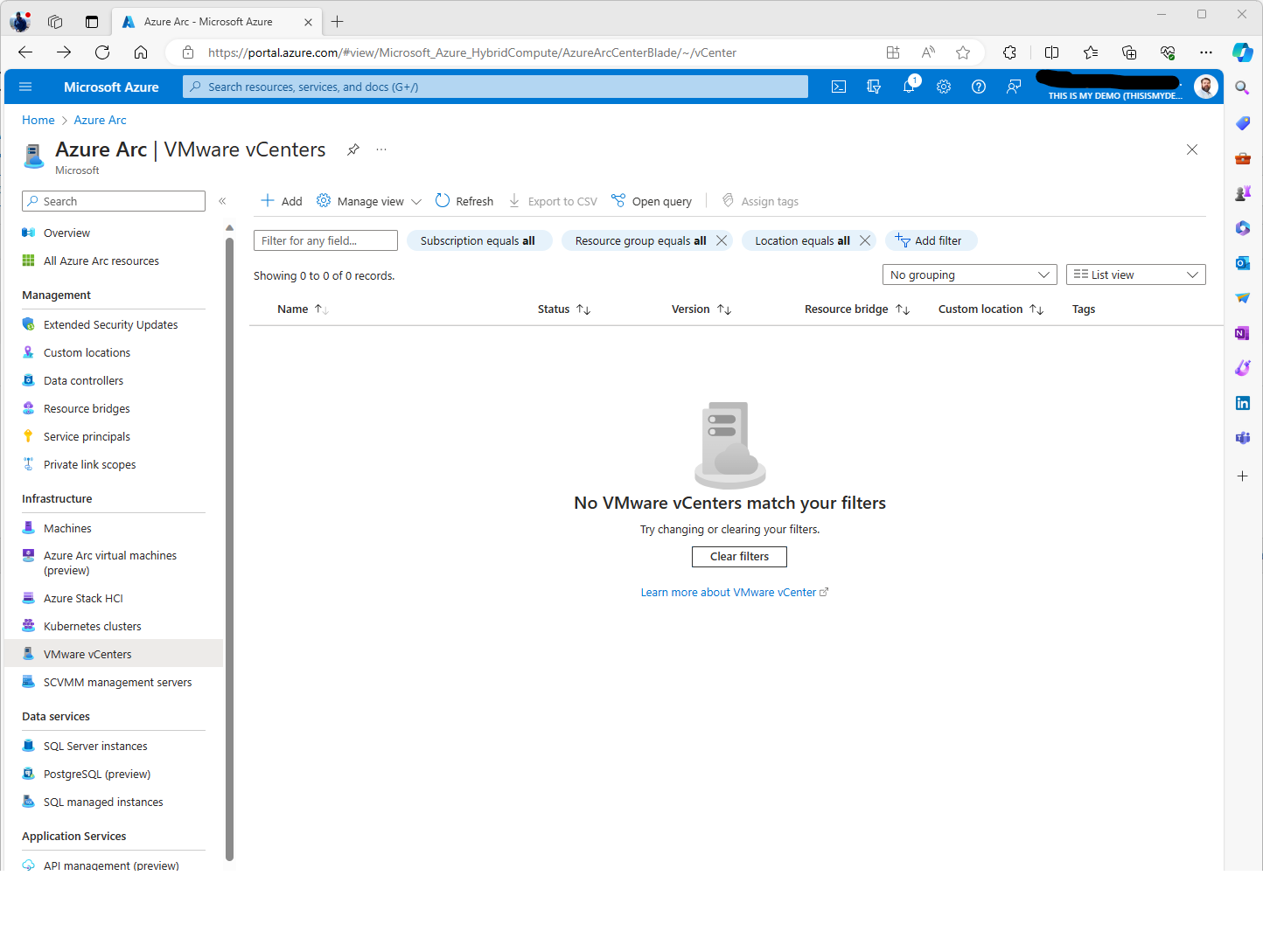 Azure Arc and VMWare Oh Yeah - This Is My Demo
